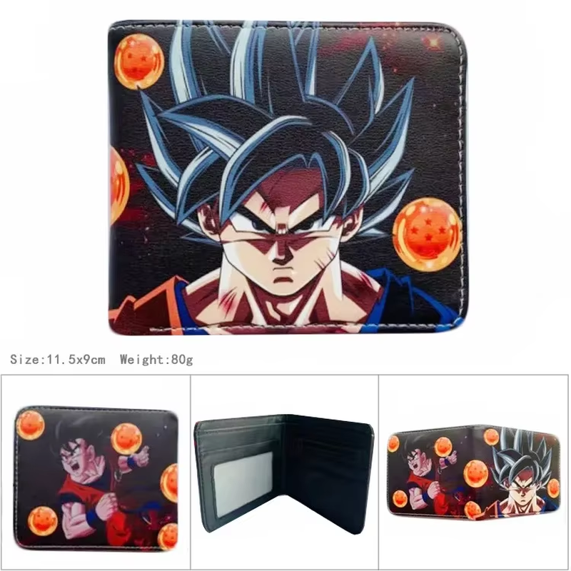 Dragon Ball Short Wallets Goku Vegeta Leather Fold Wallets Portable ...