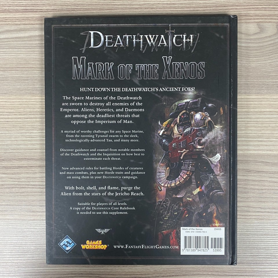 DEATHWATCH MARK OF THE XENOS ROLEPLAY HARDBACK BOOK WARHAMMER 40,000 ...