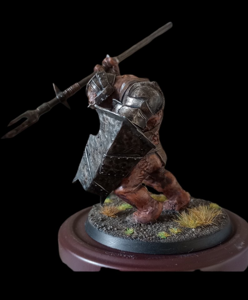 Lord of the Rings Isengard Troll Mordor Painted Plastic mesbg Warhammer ...