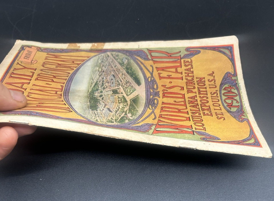 Antique 1904 Daily Official Program for St. Louis World's Fair, La ...
