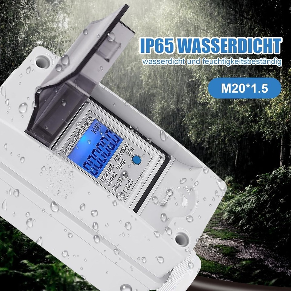 Mobile Digital Electricity Meter 230 V Power Consumption Meter with LED ...