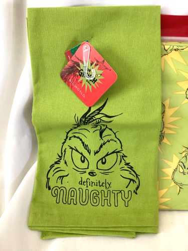 NEW Dr. Seuss Grinch Lot Tablecloth - Dish Towel - Drying Mat | eBay