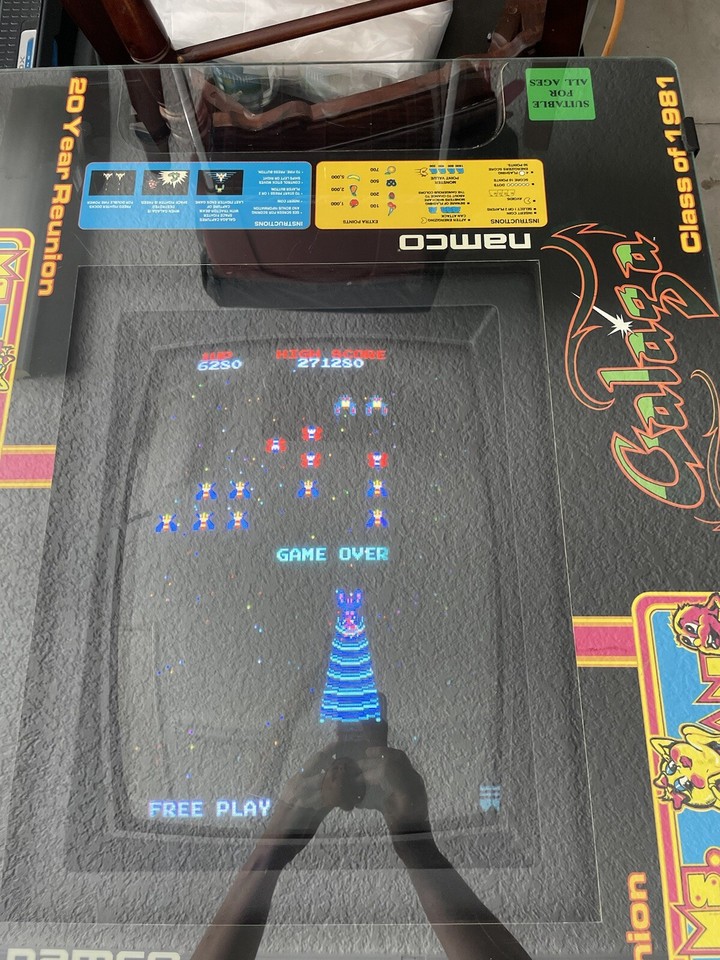 NAMCO ~ CLASS OF 1981 GALAGA & MS PACMAN COCKTAIL TABLE ARCADE 2 GAMES ...