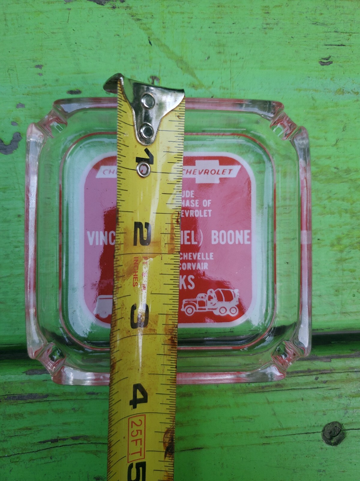 Vintage Chevrolet Vincent Boone Glass Ashtray Appreciation Of Purchase ...