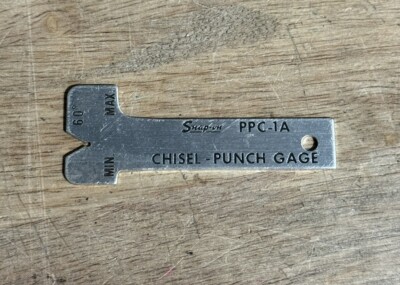 Snap-on PPC-1A Chisel & Punch Gage Gauge Vintage Made In U.S.A. | eBay