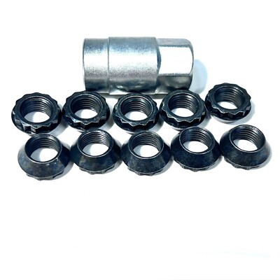 New Low Profile Wheel Spacer 21HEX M12xP1.25 10pcs Hub Nut Set 10mm | eBay
