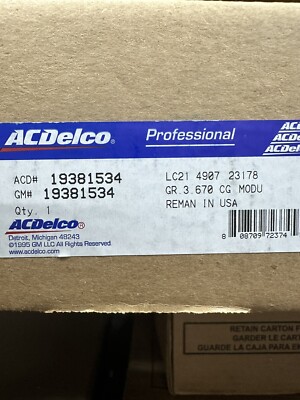 OEM AC DELCO PART# 19381534 TRANSMISSION CONTROL MODULE | eBay