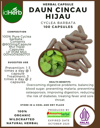 CAPSULES Cyclea Barbata Green grass jelly 600mg NATURAL ORGANIC HERBAL ...