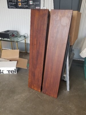 Two (2) Pottery Barn 48 Inch Crown Molding Wood Ledge Shelf w/ Plate ...