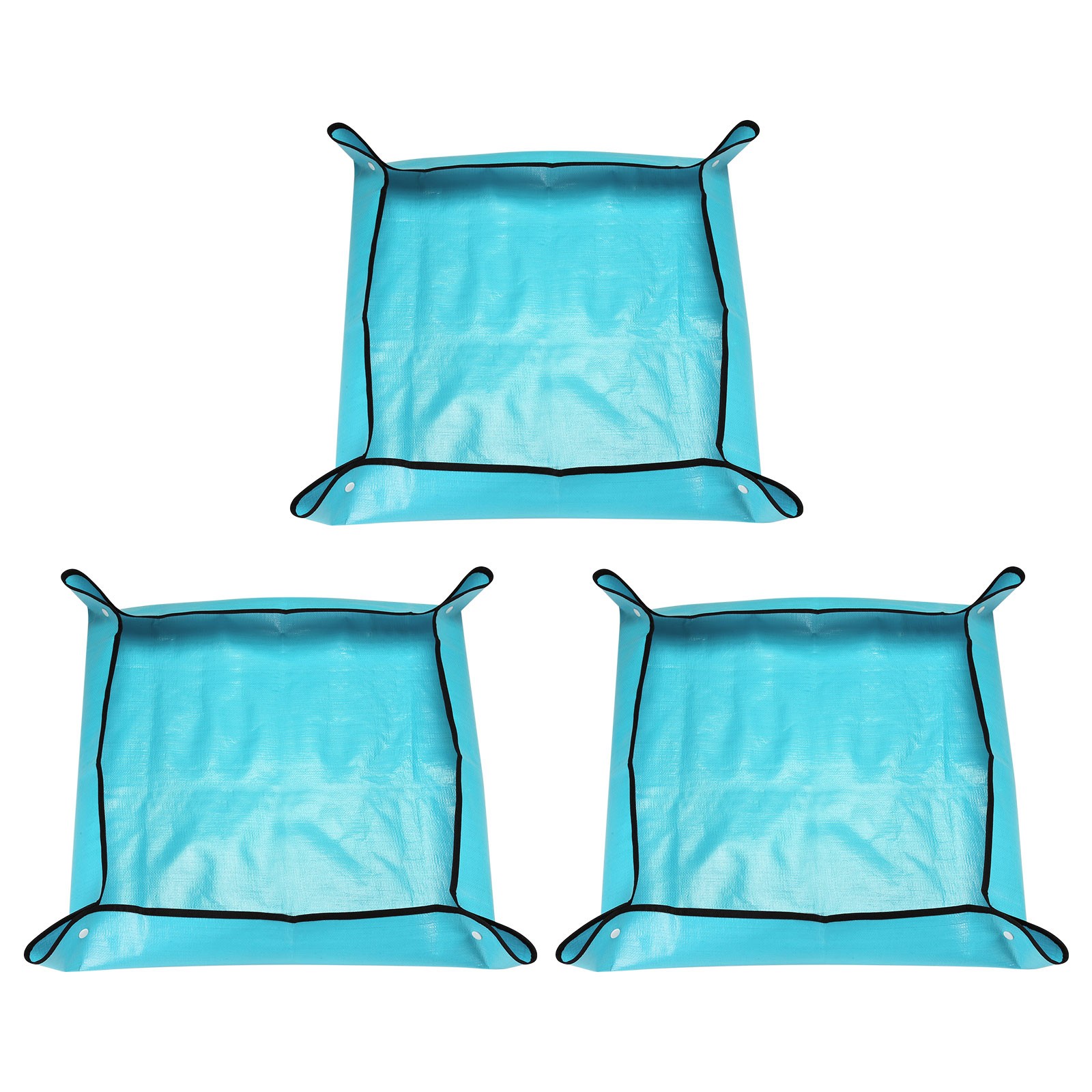 3pcs 26.8" x 26.8" PE Cloth Plant Repotting Mat with Plastic Buckle ...