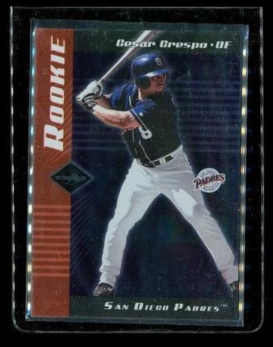 2001 DONRUSS LEAF LIMITED RC Chrome Baseball Card #281 CESAR CRESPO ...