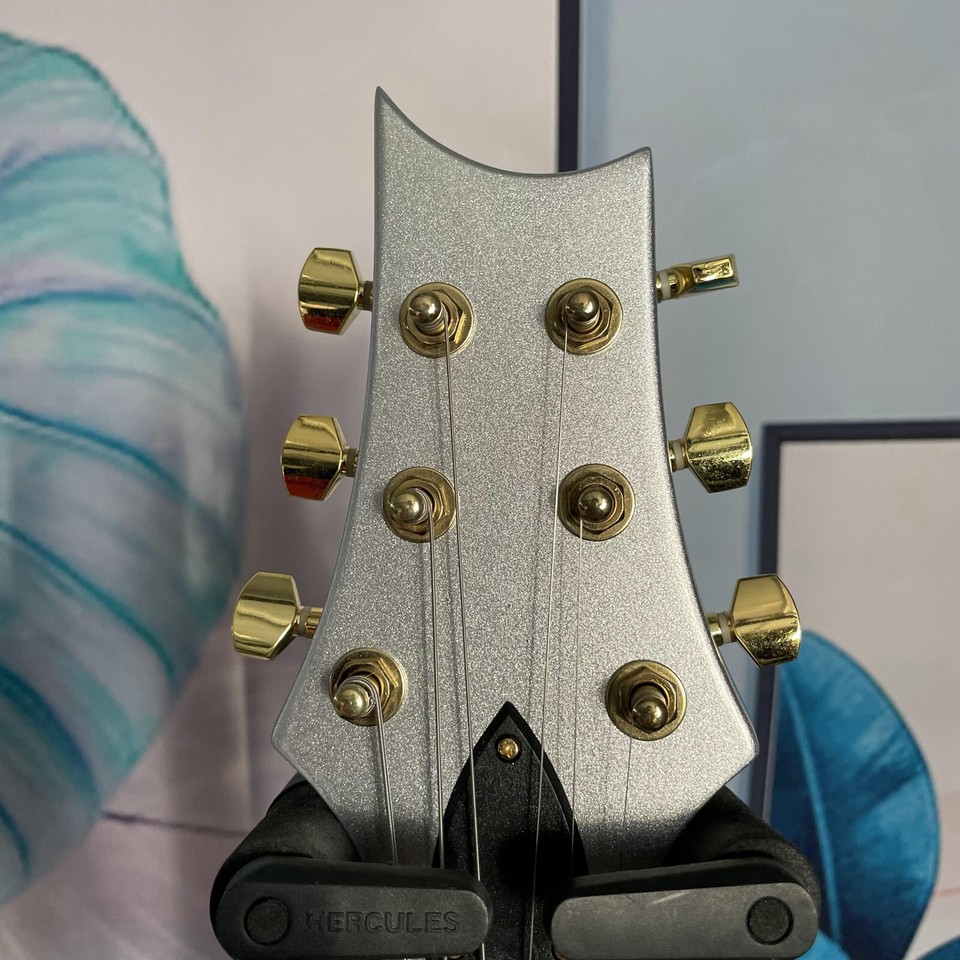 Silver PRS SE 6 Strings Electric Guitar Gold Hardware Tremolo Bridge HH ...