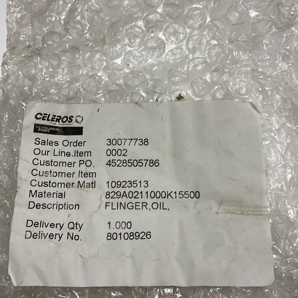 CELEROS UNION PUMP 829A0211000K15500 OIL FLINGER 678 | eBay