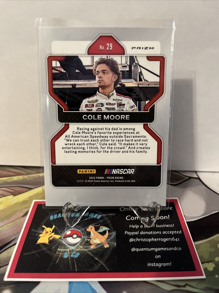 2022 Panini Prizm Racing RWB Red White Blue Parallel #29 Cole Moore | eBay