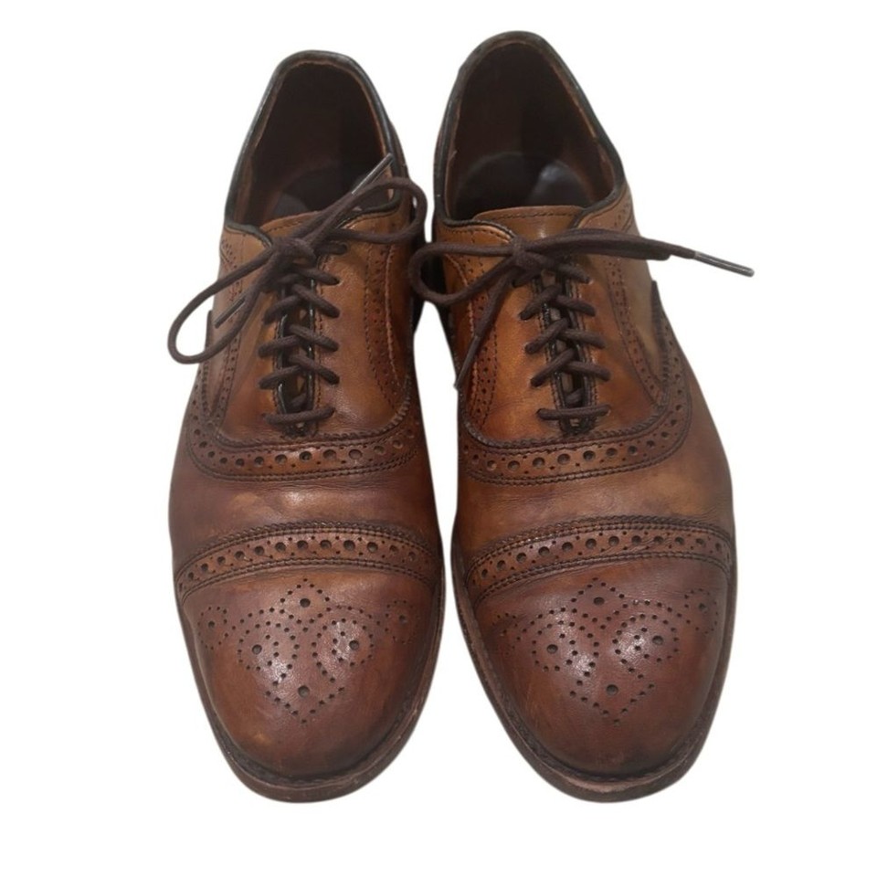 Allen Edmonds Mens Sz 8.5 Brown Walnut Strand By Brooks Brothers ...