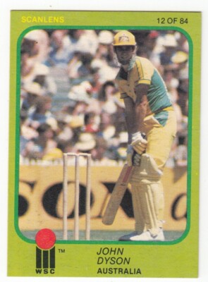 JOHN DYSON 1981 Scanlens Cricket Card #12 AUSTRALIA | eBay