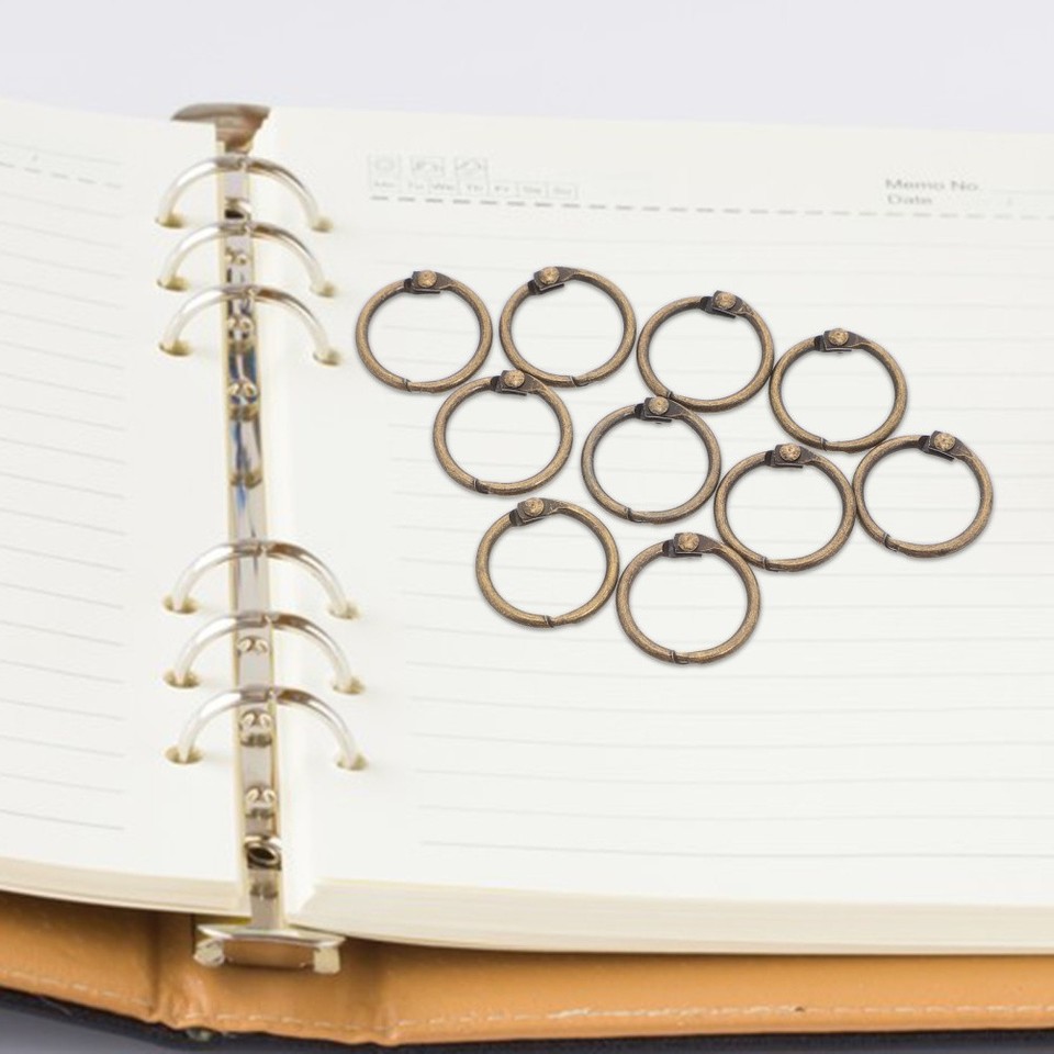 50pcs Book Binding Rings: Openable Index Card Binder Rings - Hinged ...