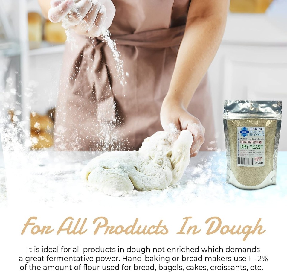 Instant Dry Yeast for Bread and Pizza 50g, Household Active Dry Instant ...