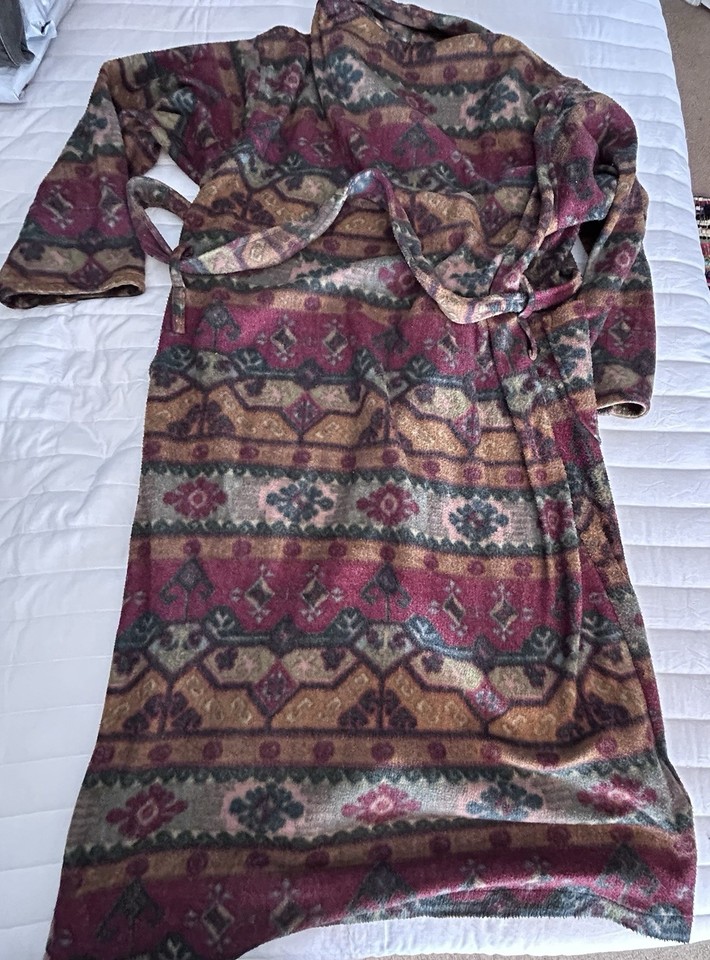 Victorias Secret Country Robe Womens M/L Aztec Flannel Vintage ...
