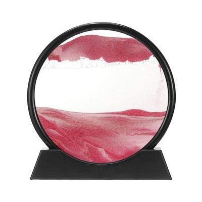 Moving Sand Art Liquid Motion, 12" Sand Art Display, Pink(Black Frame ...