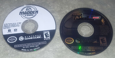 Madden 2005 & NBA 2K2 Nintendo Gamecube 2 Discs ONLY Football ...