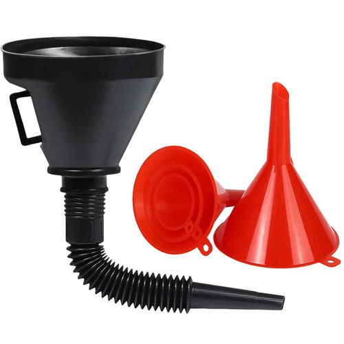 5Pcs Multi-Functional Oil Fuel Funnels,Wide Mouth Flexible Oil Funnel ...