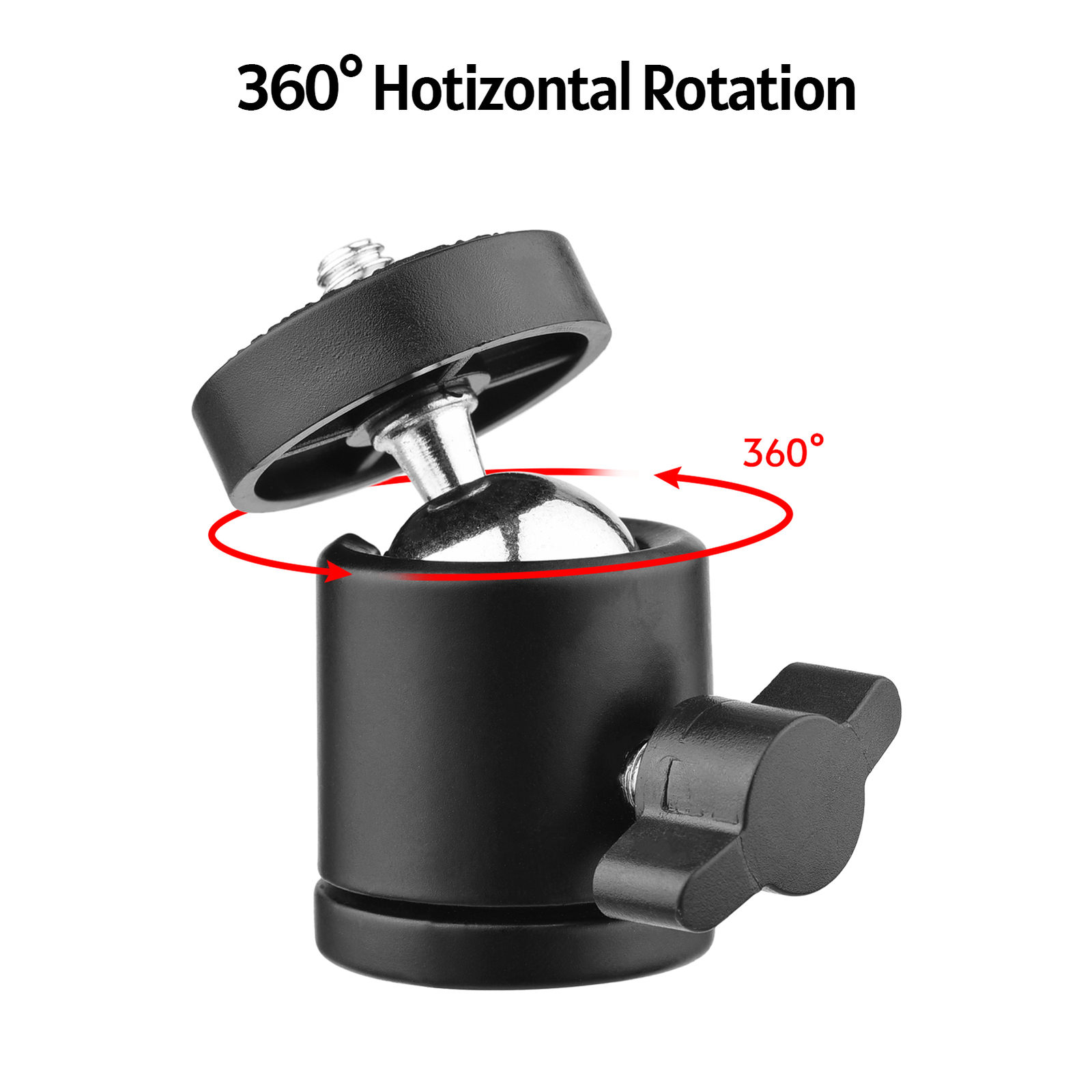 2pcs Swivel Ball Head Tripod Head 360 Degree Rotating Mount Base F6J3 ...