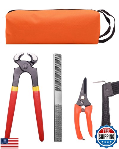 8 inch Farrier Hoof Tool Kit（5 Piece） Mini Rasp Hoof File Goat Pig ...