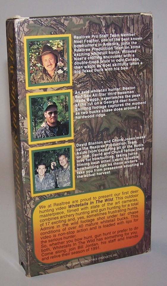 Whitetails In The Wild Bill Jordan's Realtree Deer Hunting VHS Cassette ...