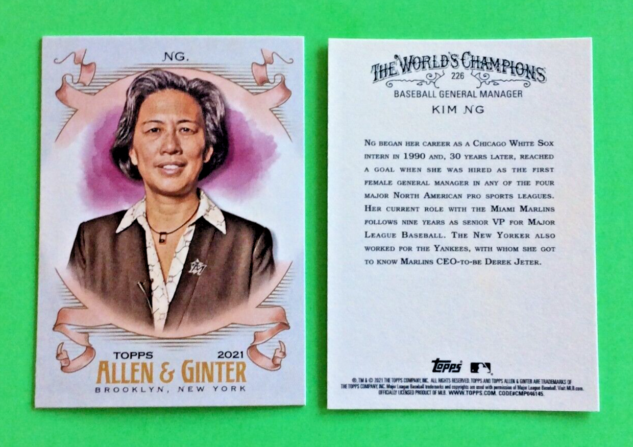 2021 ALLEN & GINTER . KIM NG . FEMALE GENERAL MGR of CHICAGO WHITE SOX ...