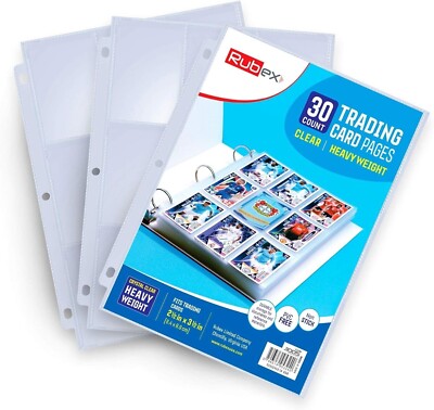 540 Pockets Card Sleeves Binder Sheets Baseball Card Sleeves Pages for ...