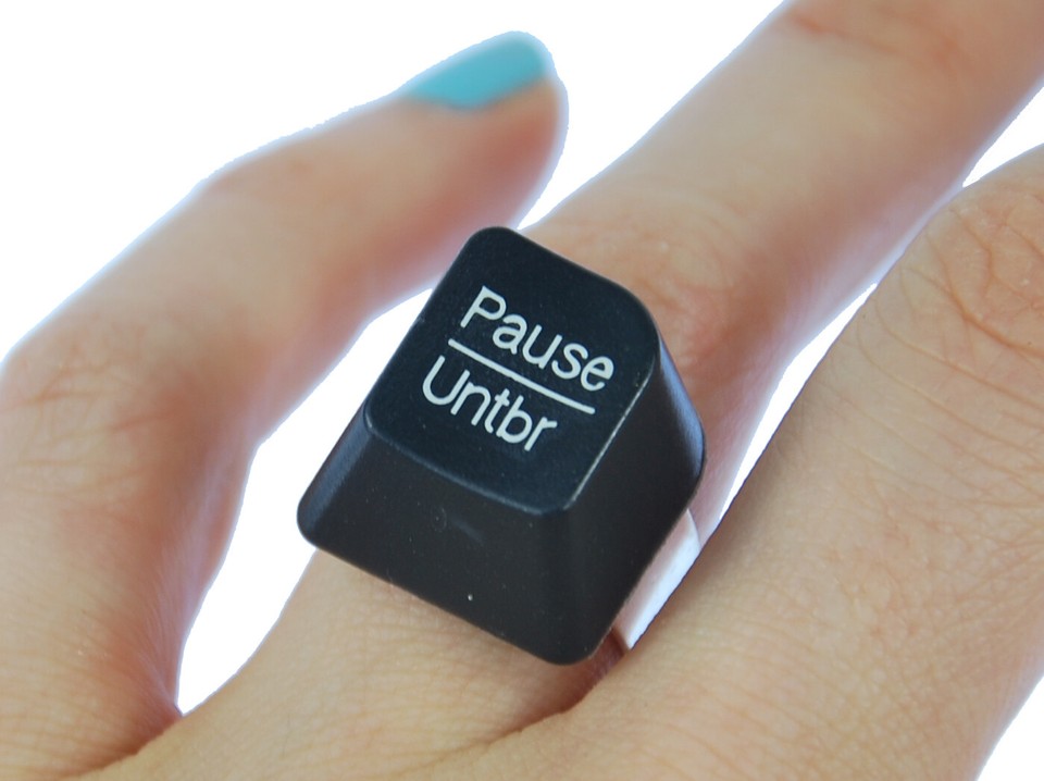 Keyboard Key PC Symbol Pause Ring Miniblings Computer Custom Keyboard ...