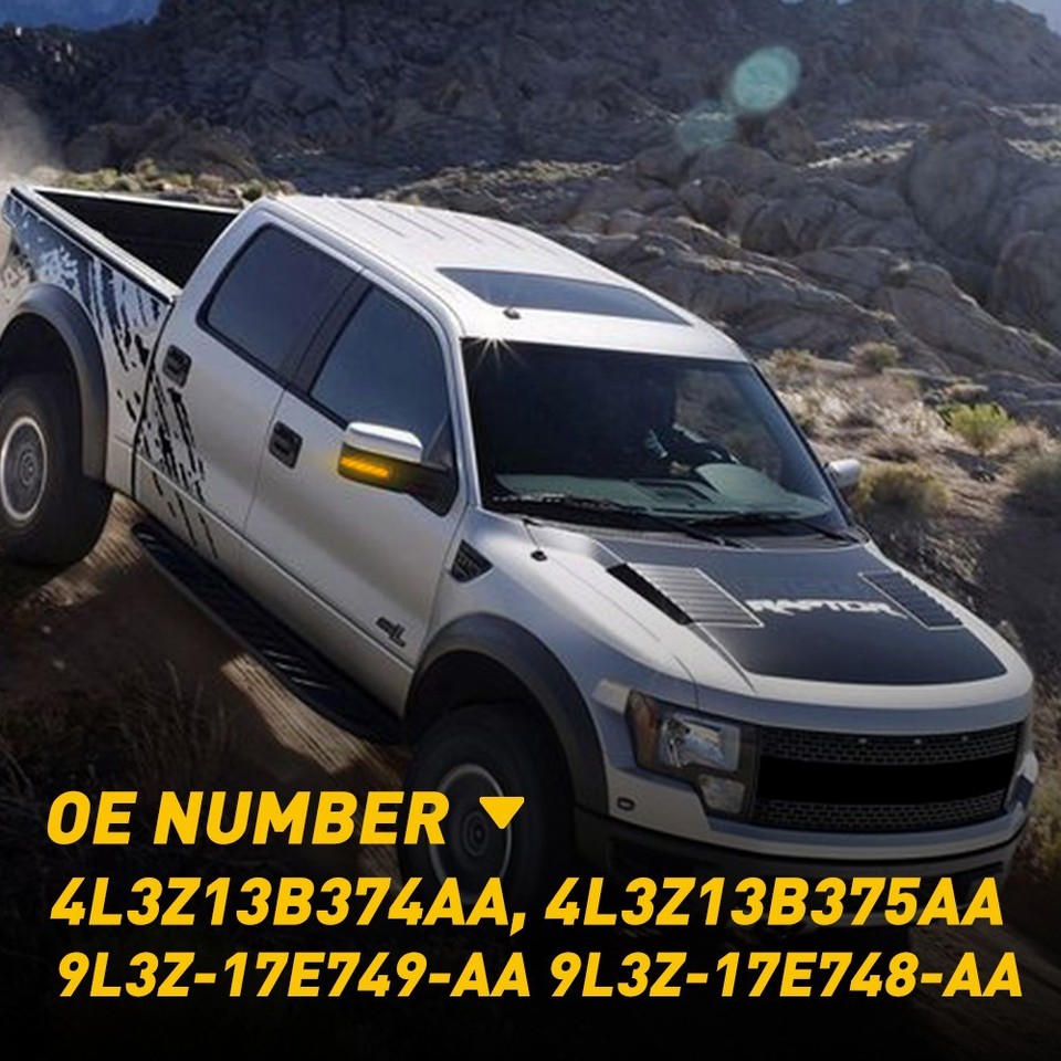 4X Sequential LED Side Mirror Turn Lights Amber White For 2009-2014 ...