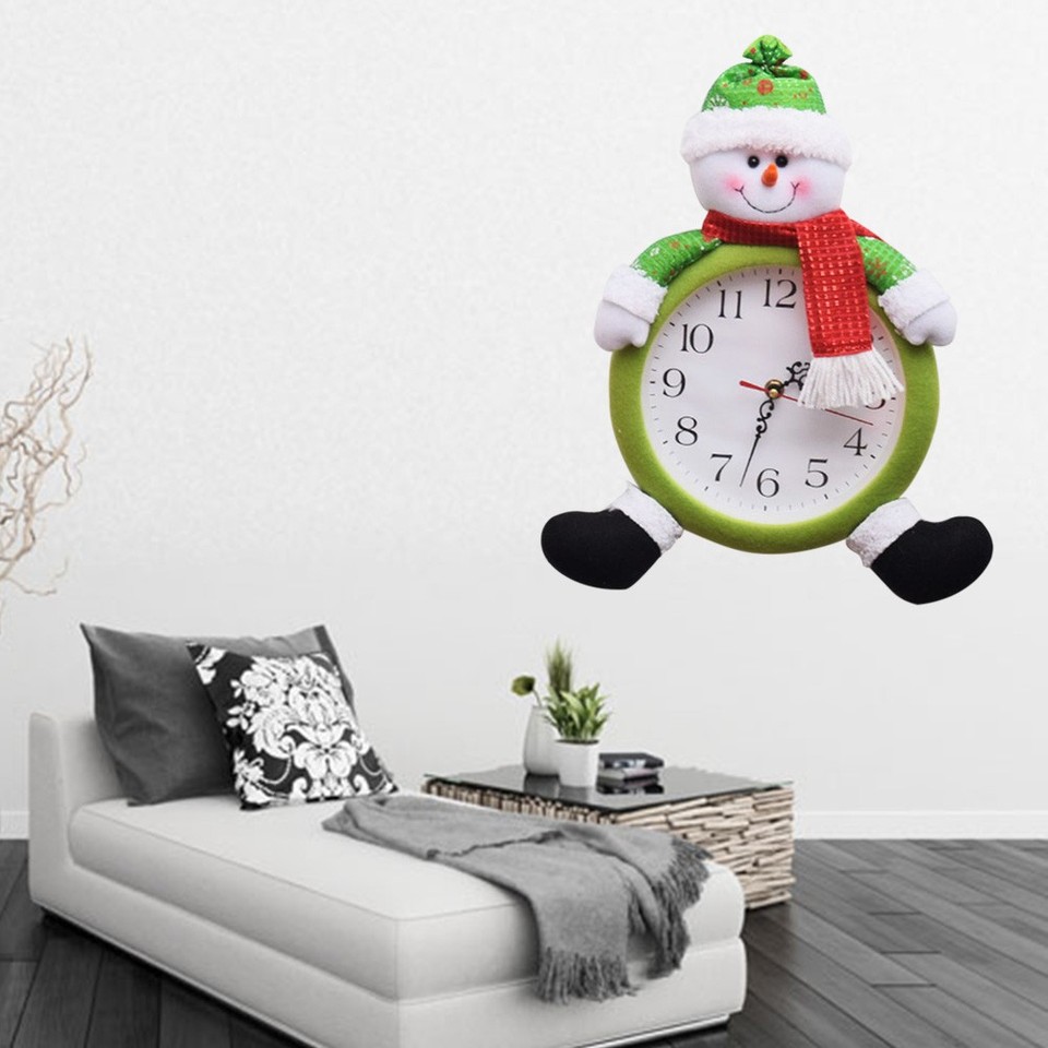 Clock for Bedroom Wall Multifunctional Wall-mounted Hanging Snowman ...
