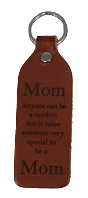 MOM LEATHER KEYCHAIN - 5" Amish Handmade Sentimental Mother Key Ring ...