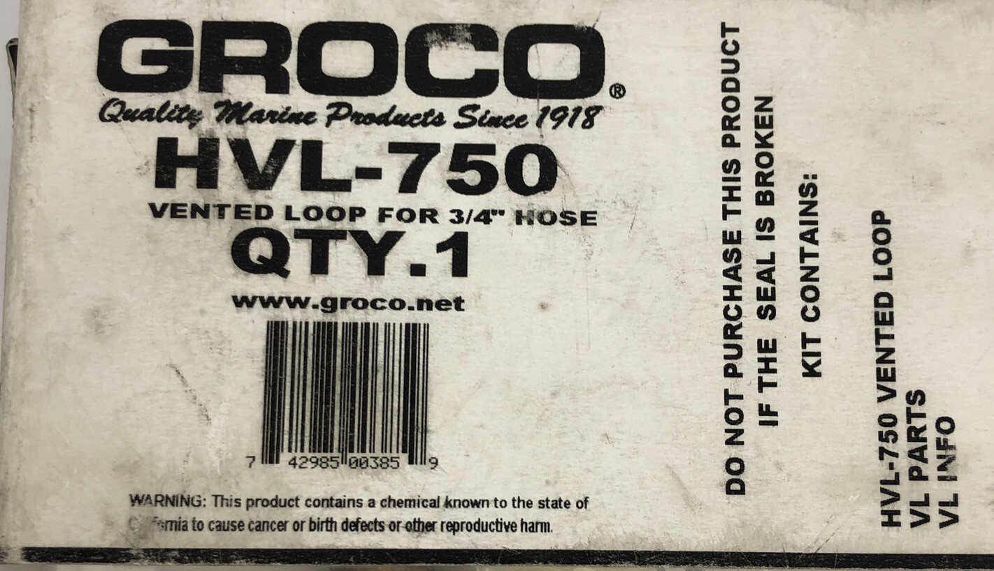 GROCO+HVL750+Vented+Loop+for+3%2F4%22+ID+Hose+LC for sale online | eBay
