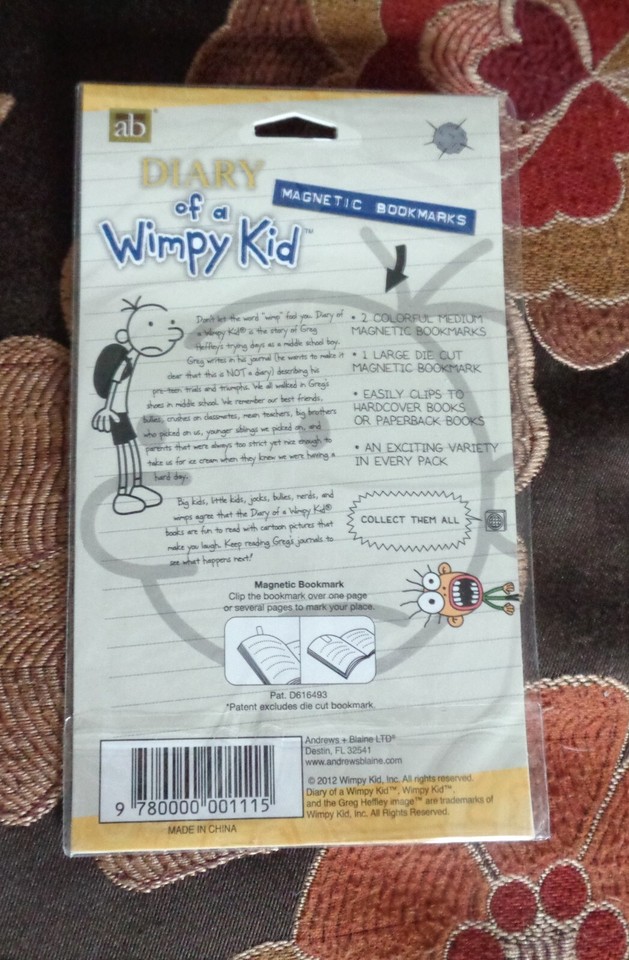 Diary of a Wimpy Kid Magnetic Bookmarks SEALED | eBay