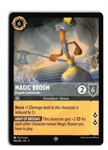 MAGIC BROOM BRIGADE COMMANDER 186/204 SUPER RARE DISNEY LORCANA NM | eBay