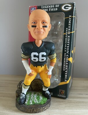 RAY NITSCHKE Green Bay Packers NFL Hall of Fame Field Turf Bobblehead ...