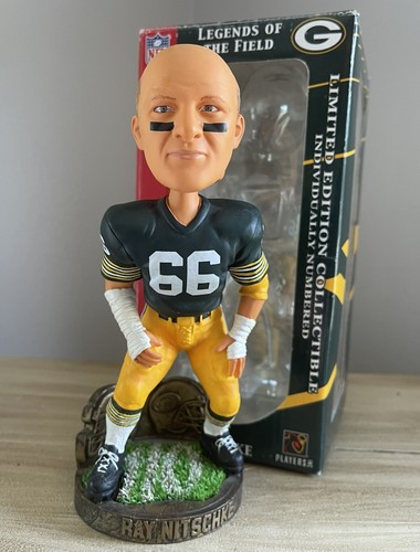 RAY NITSCHKE Green Bay Packers NFL Hall of Fame Field Turf Bobblehead ...