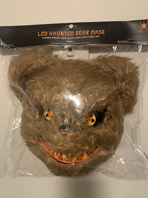 🔥Bloody Halloween LED Teddy Bear Mask Scary Plush Mask BNIB🔥 | eBay