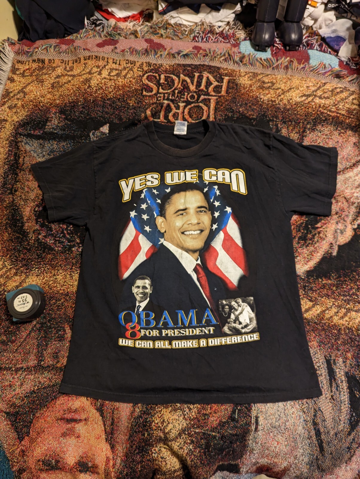 Barack Obama Shirt 8 President Rap Tee Change Yes we can L | eBay