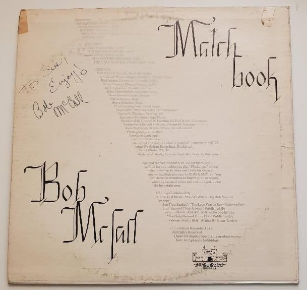 Bob McCall - Matchbook LP Signed Fortress VG | eBay