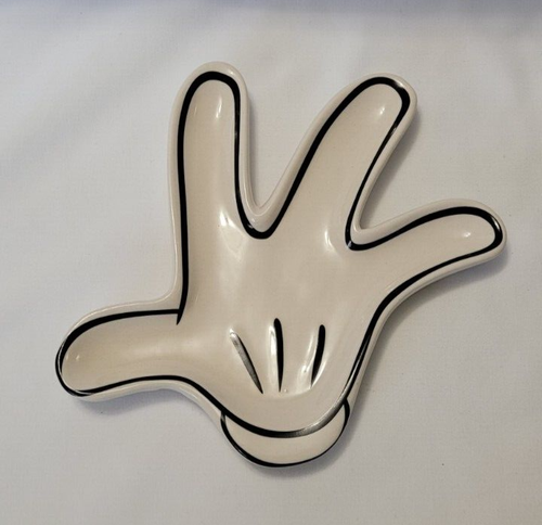 Disney Mickey Mouse Glove Dish Hand White Trinket Jewelry Charm Cute | eBay