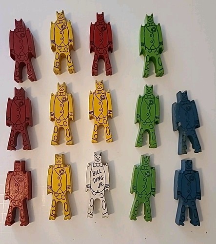 14 Vintage 1940’s Bill Ding Stackable Wooden Toy Blocks | eBay