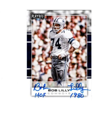 Bob Lilly autograph signed 2017 Panini Playoff football card Dallas ...