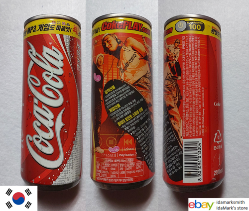 Empty COCA-COLA can SOUTH KOREA Tall 250ml COKE PLAY DANCE RAP 2003 ...