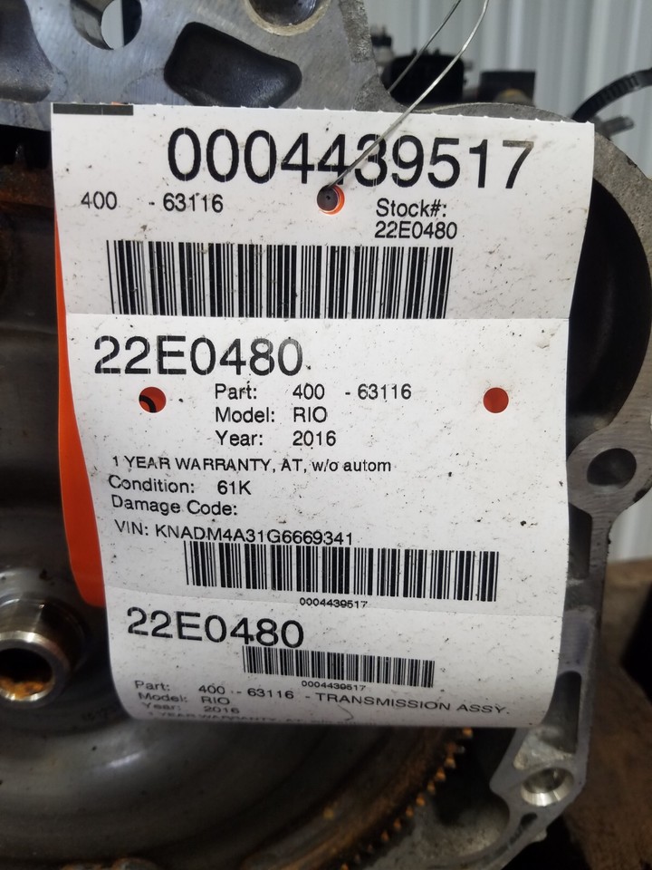 2016 KIA RIO AUTOMATIC TRANSMISSION 61,116 MILES 1 YEAR WARRANTY | eBay