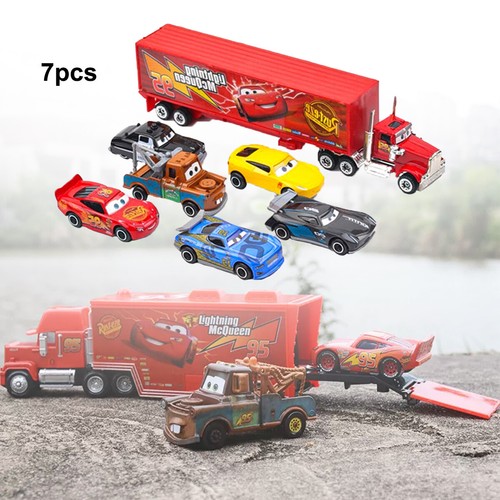 New 7Pcs Cars 2 Mack McQueen Racer Car&Mack Truck Kids Toy Collection ...