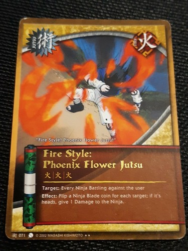 2002 Naruto 071 Rare Holo Fire Style Phoenix Flame Jutsu -In Plastic ...